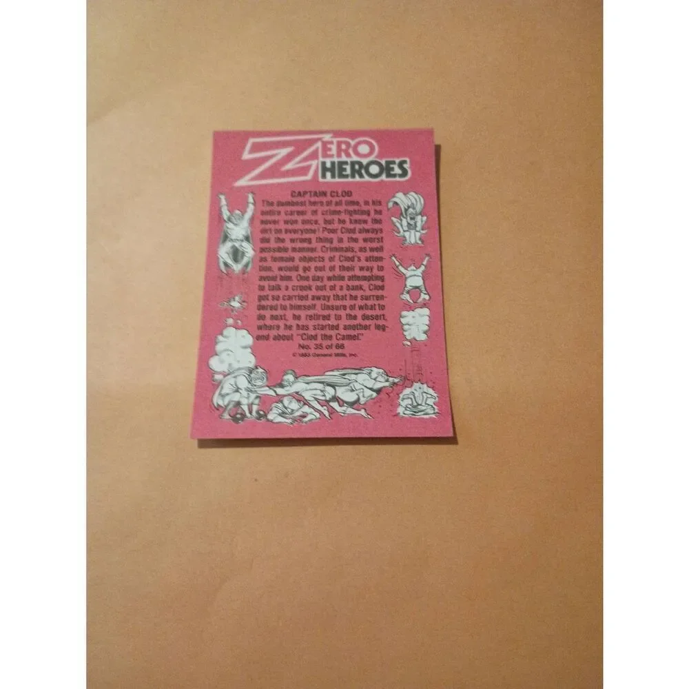 General Mills | Toys | 983general Mills Zero Hero Trading Card Sticker ...